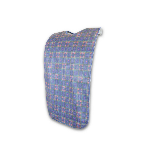 Long Patient Apron – Blue Patterned Clothing Protector – Homecare ...